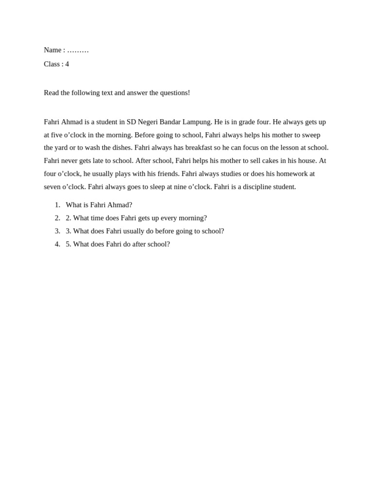 Latsol Kelas 4 Covid 1 | PDF | Language Arts & Discipline | Wellness