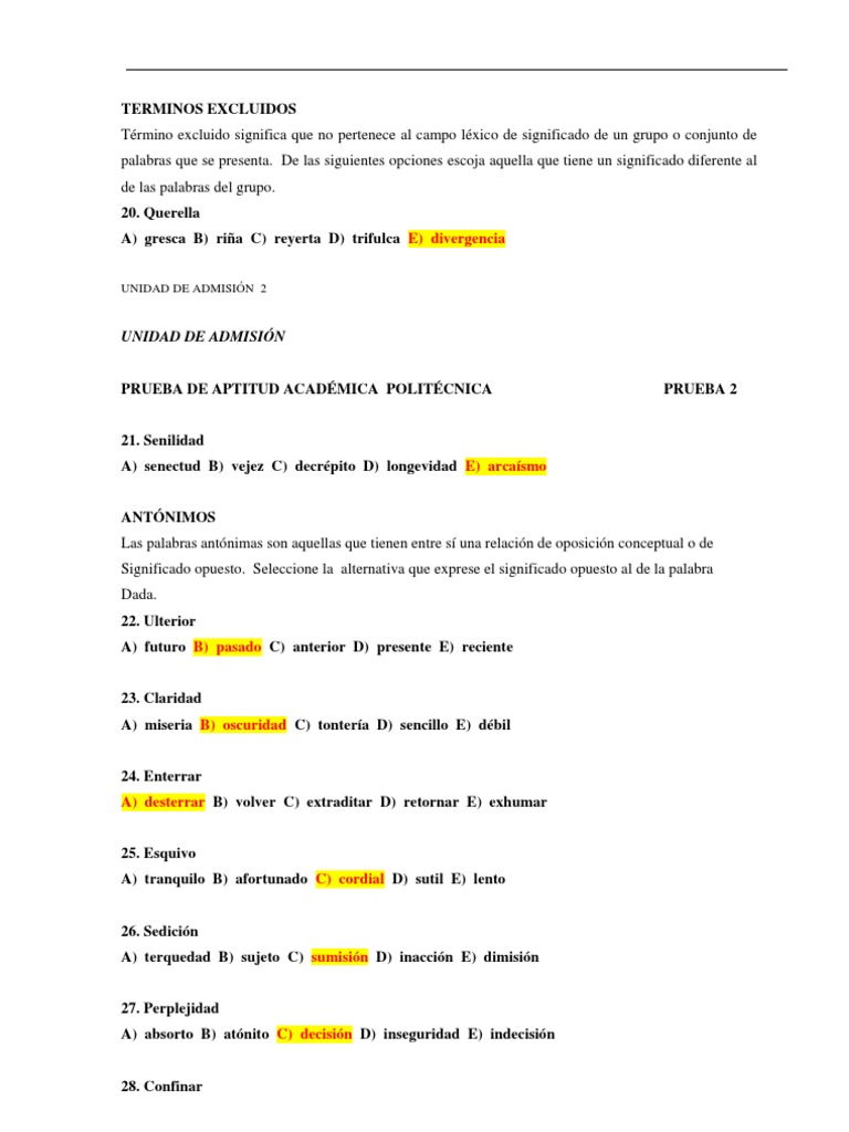 Prueba de Aptitud | PDF