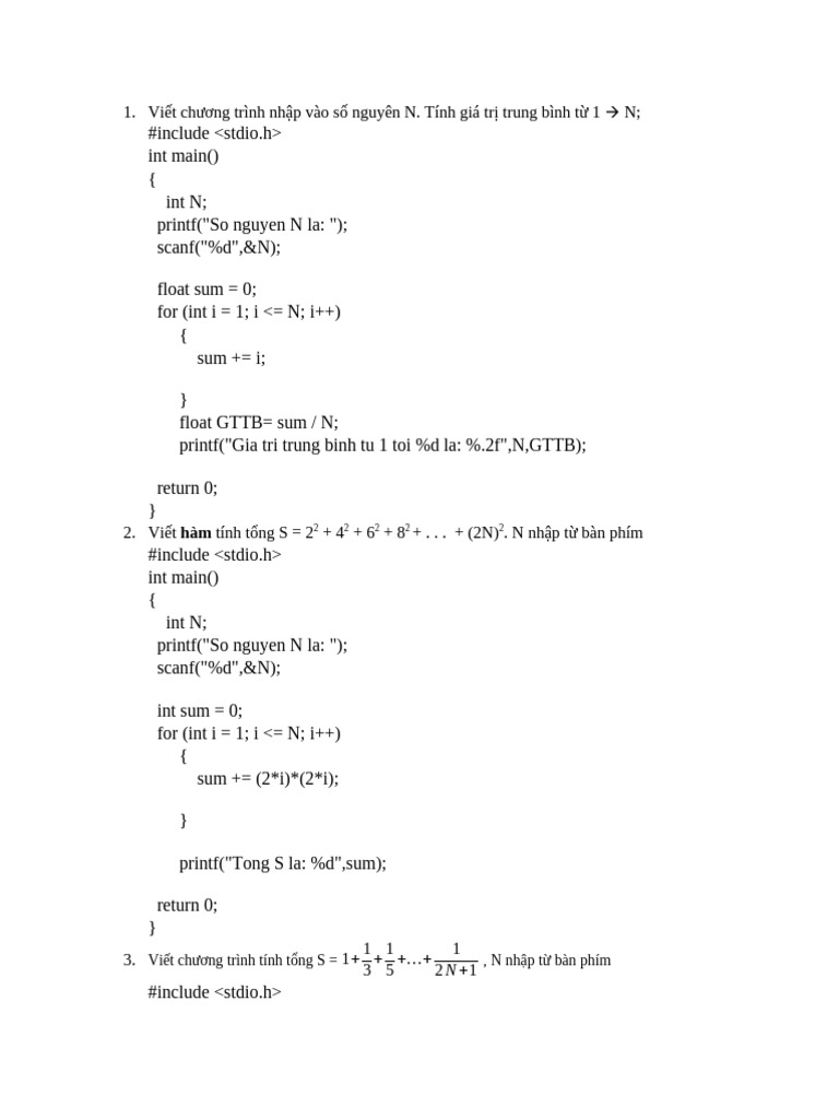 BaiTap Cau Truc Lap | PDF