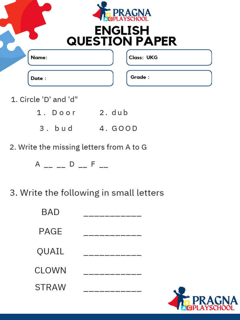 UKG Kids English | PDF