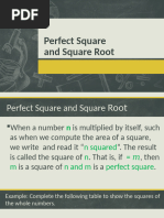 Perfect Square and Perfect Cube | PDF | Square Root | Mathematical Concepts