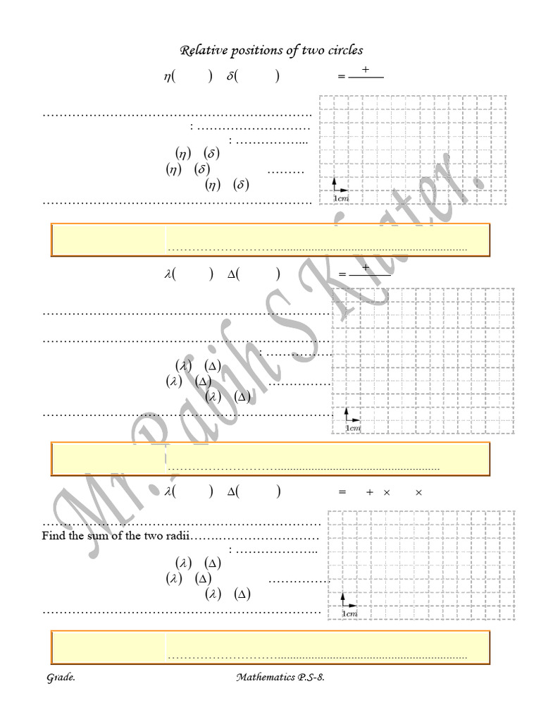 Relatives Positions of Two Circle | PDF | Tangent | Geometric Shapes
