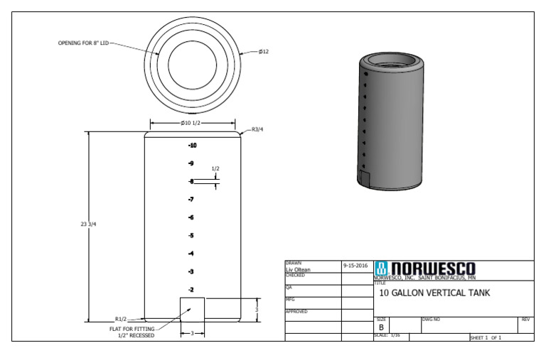 10 Gallon Vertical Tank | PDF