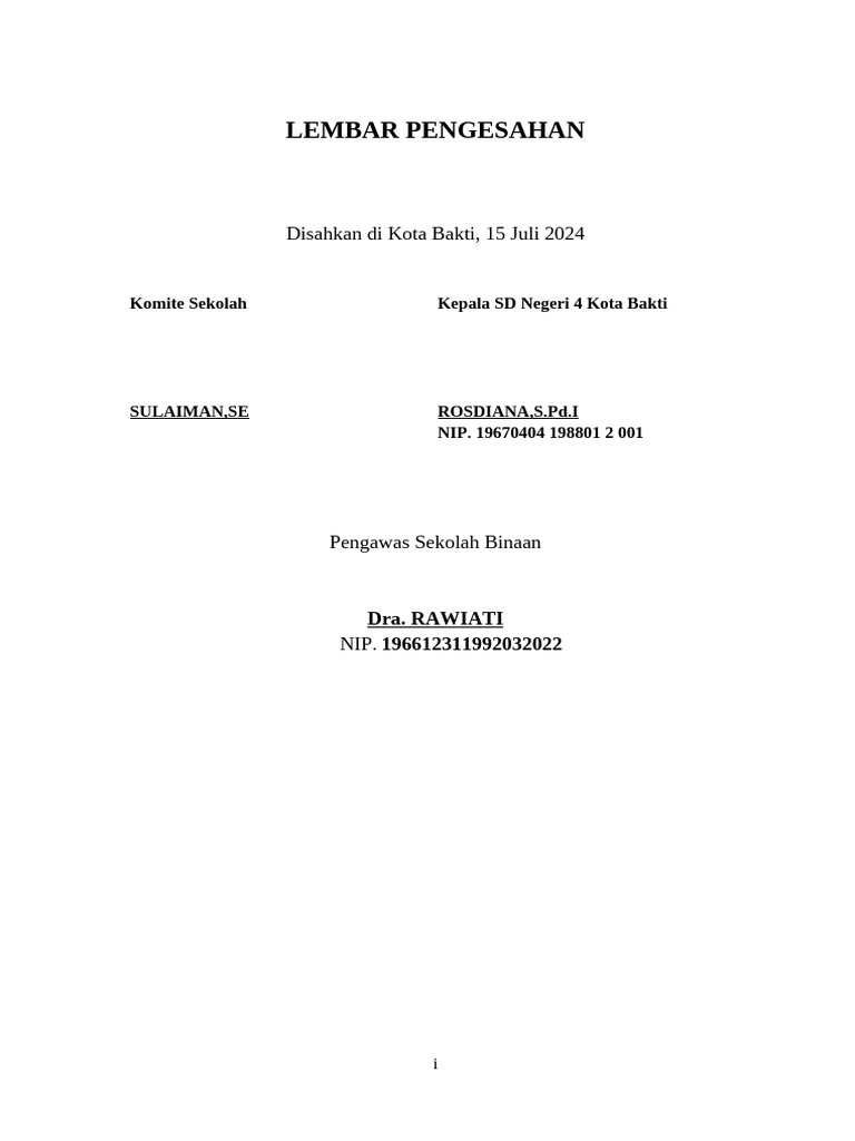 LEMBAR PENGESAHAN Laporan TAHUNAN | PDF