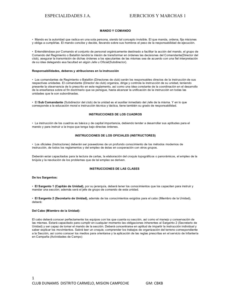 Diferencias entre Mando y Comando Militar | PDF | Regimiento | Pie