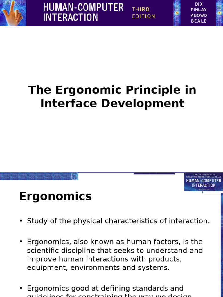 Pertemuan Ke 3-The Ergonomic Principle in Interface Development | PDF | Human Factors And ...