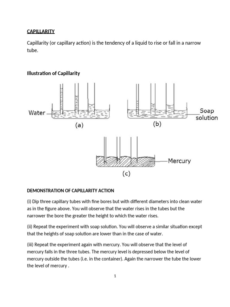 3RD Term SS1 Physics-Capillarity | PDF | Surface Tension | Condensed ...