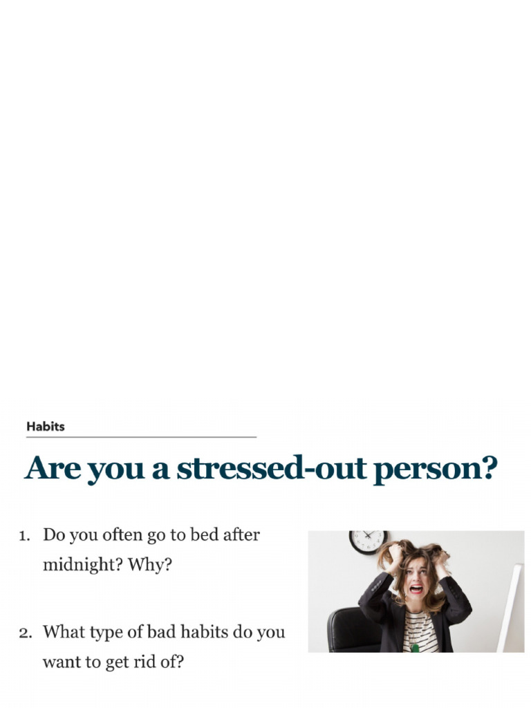 Are You A Stressed Out Person | PDF