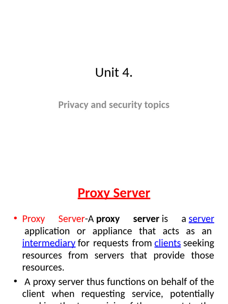 Proxy Server: Privacy & Security Guide | PDF | Proxy Server | Information Technology Management