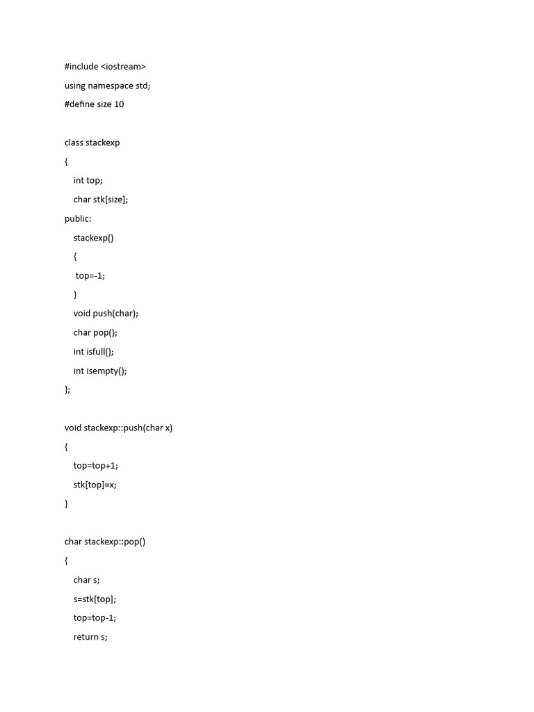 Parenthesis Checker in C++ Code | PDF | Teaching Methods & Materials
