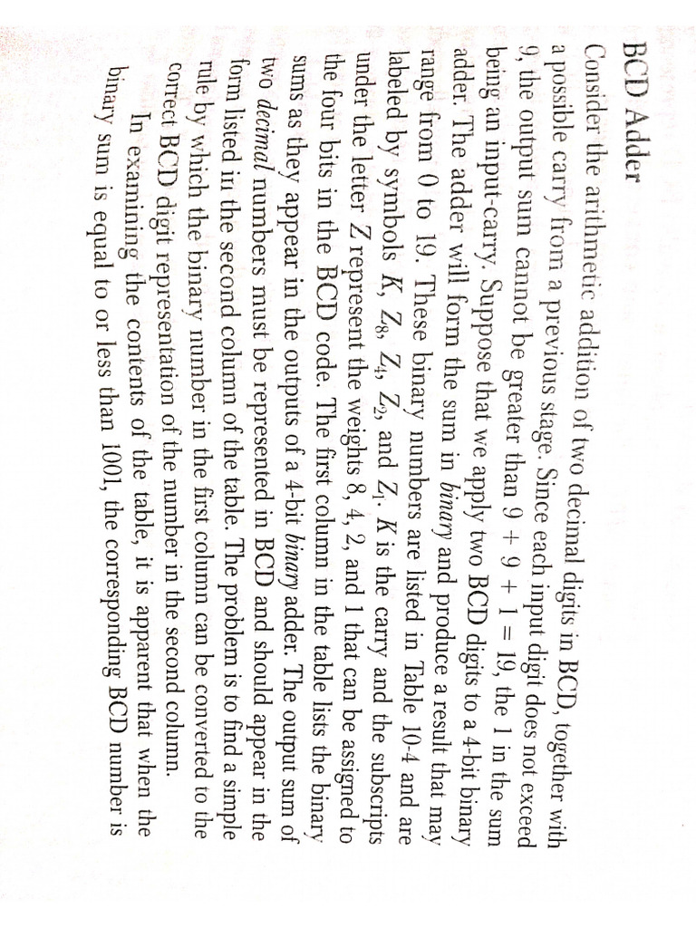 BCD Adder (Unit 2) Paper 1 Computer Organisation | PDF