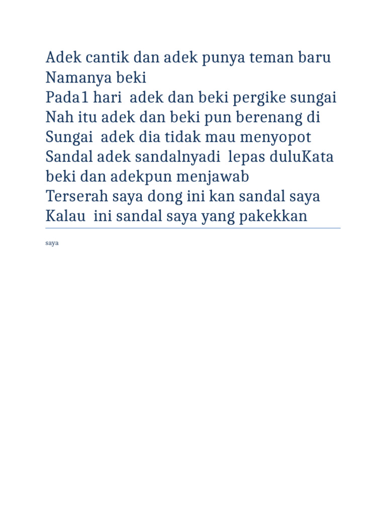 Adek Cantik Dan Adek Punya Teman Baru | PDF | Griya & Taman