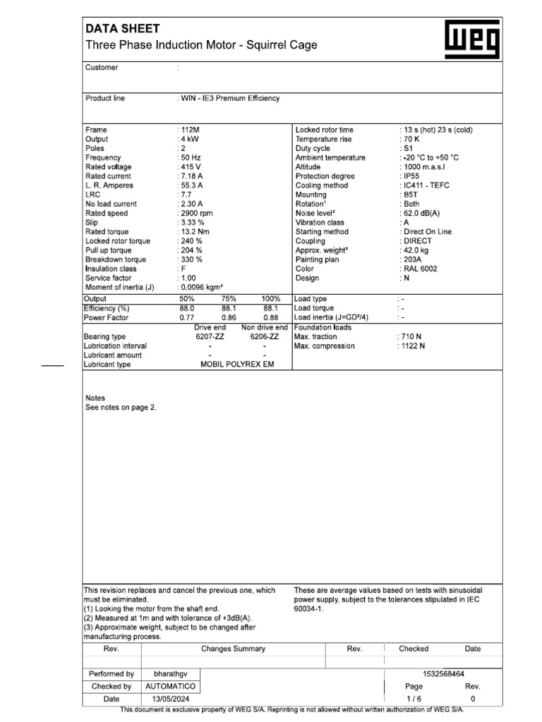 5.5W2B5 IE2 Data Sheet & GA Drawing | PDF