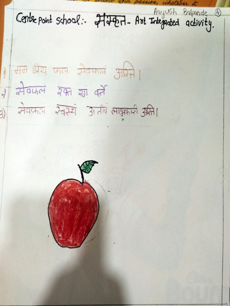 Aayush Balpande Sanskrit Art Integrated Activity | PDF