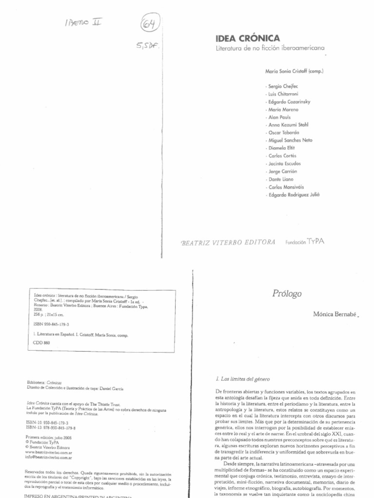 BERNABE Prologo IDEA CRONICA PDF | PDF