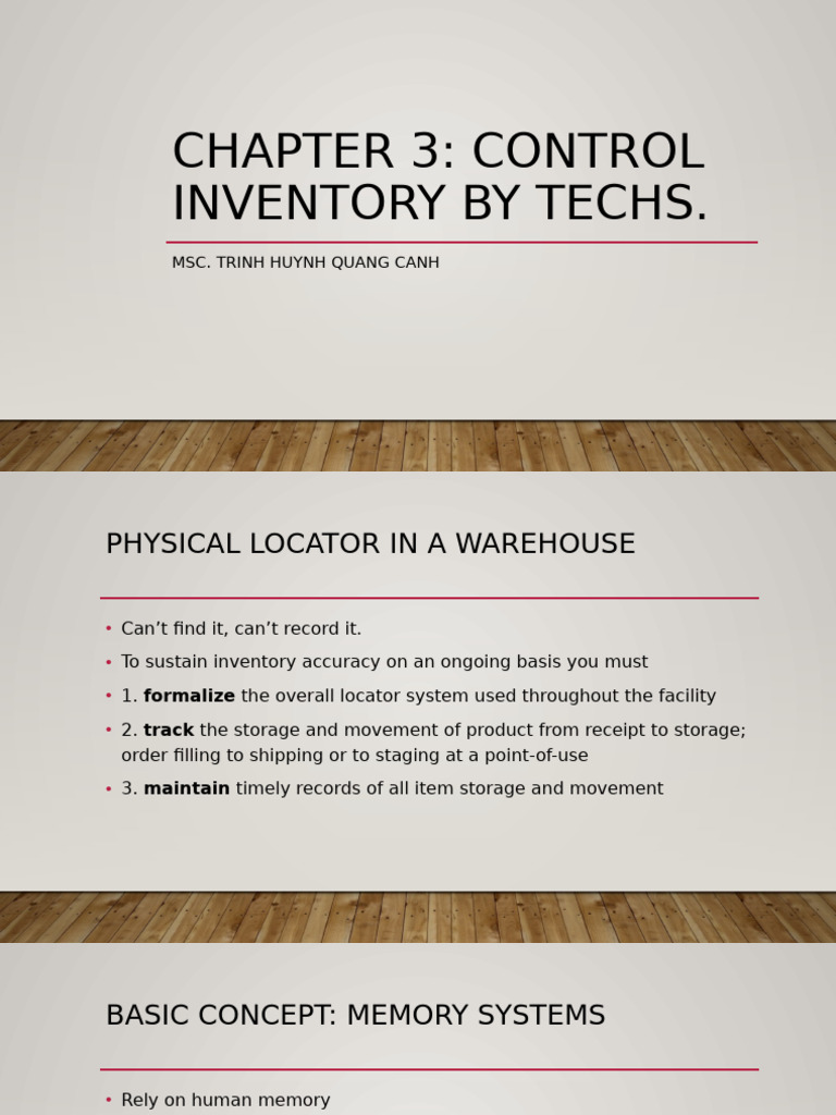 Chapter 3 - Inventory Control | PDF | Barcode | Inventory