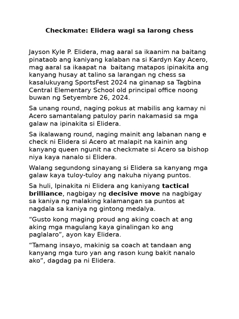 Sports Writing Chess Shyunmar | PDF