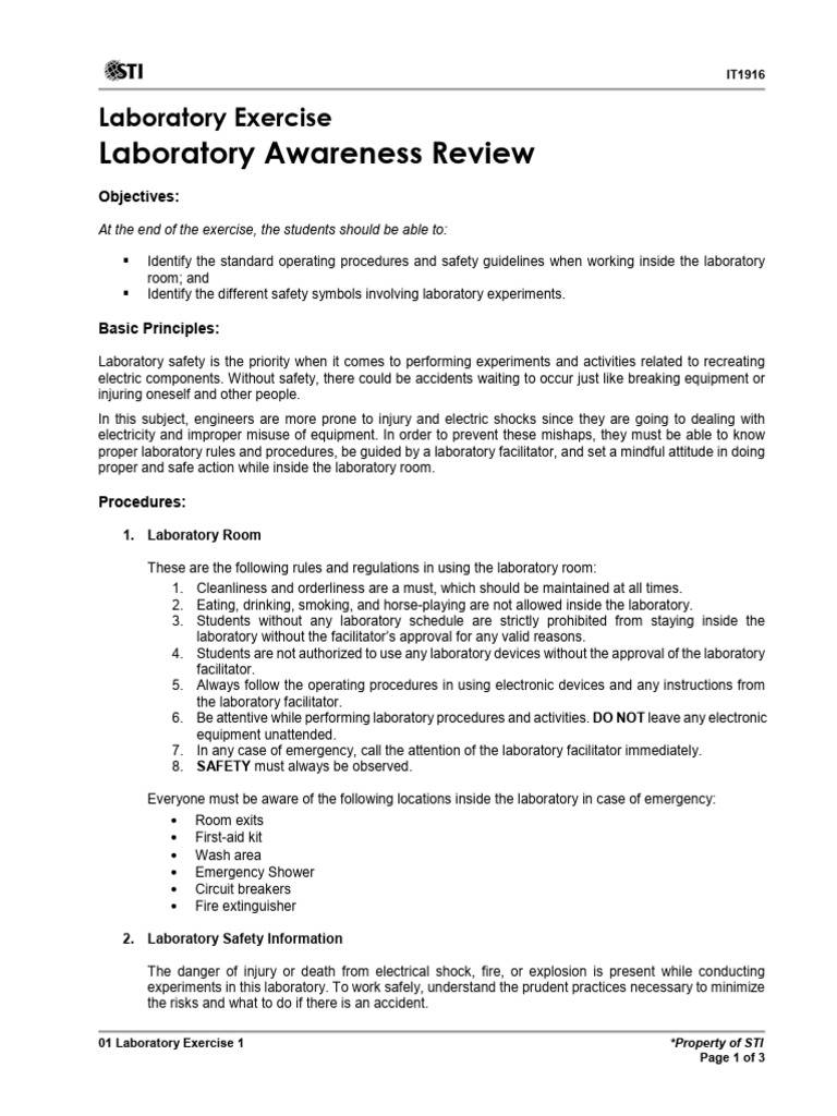 01 Laboratory Exercise 1 | PDF | Electrical Resistance And Conductance | Laboratories