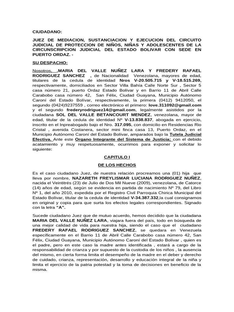 Unilateralidad de MARIA NUÑEZ | PDF | Venezuela | Procedimiento Civil