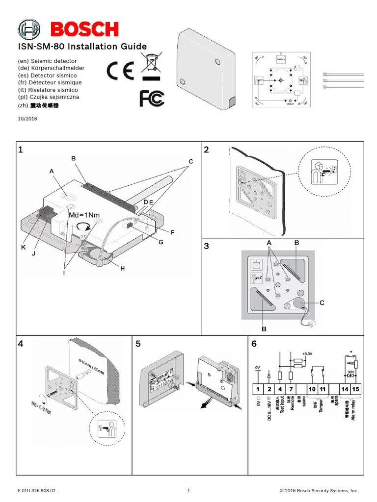 Bosch ISN-SM-80 - Installation Guide | PDF | Electrical Connector | Manufactured Goods