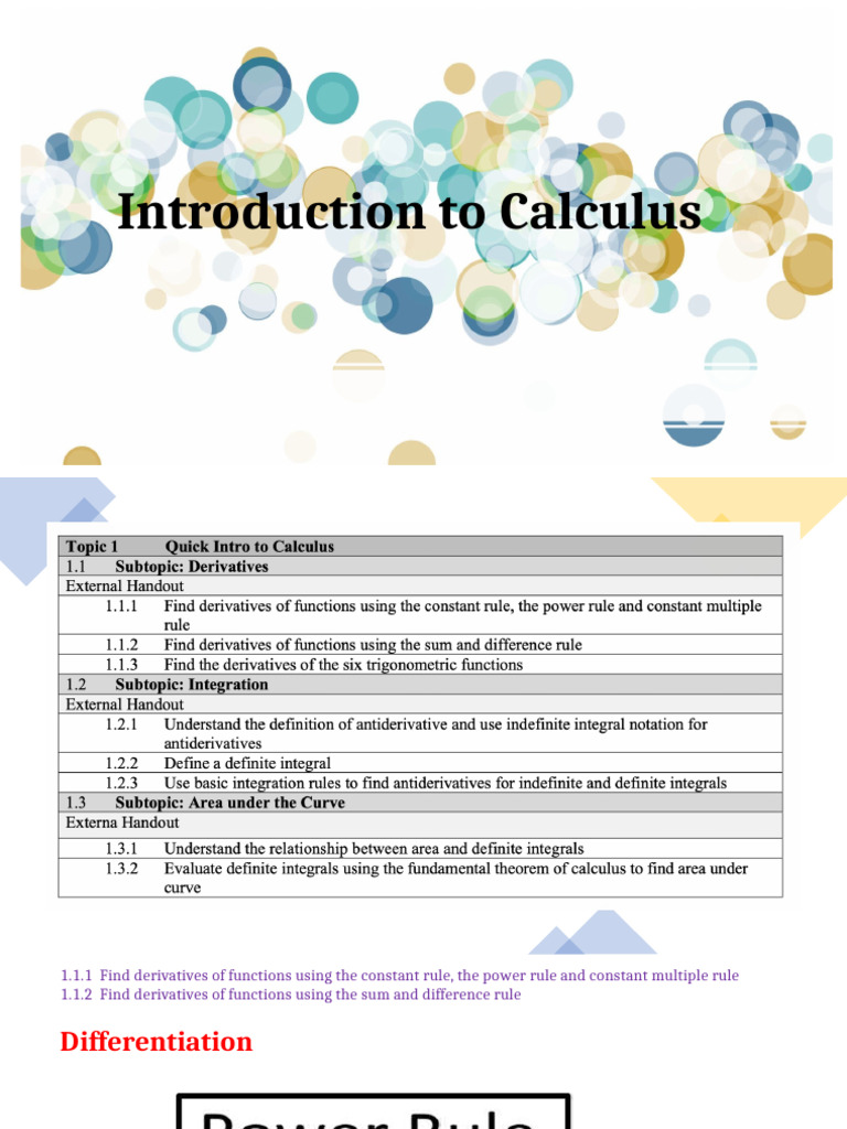 Introduction to Calculus | PDF