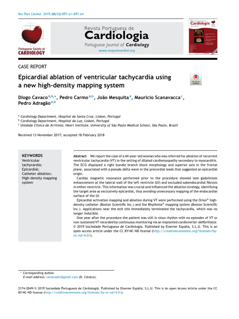 Epicardial Ablation of Ventricular Tachy | PDF | Electrocardiography ...
