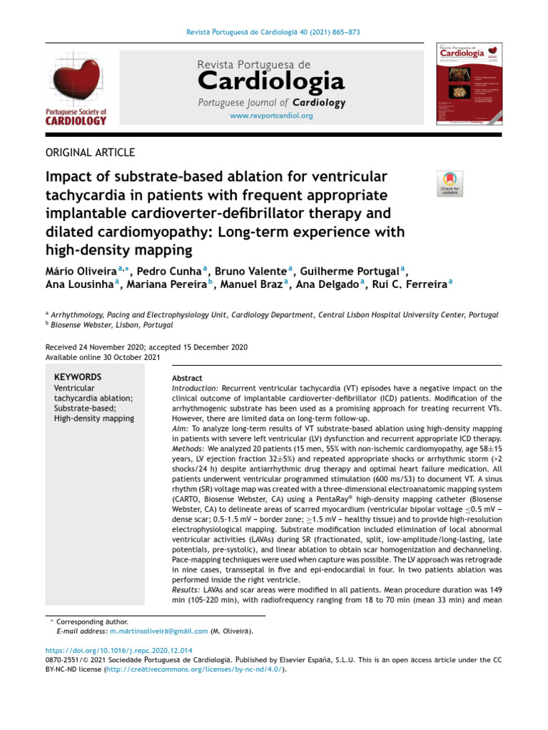 Impact of Substrate Based Ablation For V | PDF | Doenças e distúrbios ...