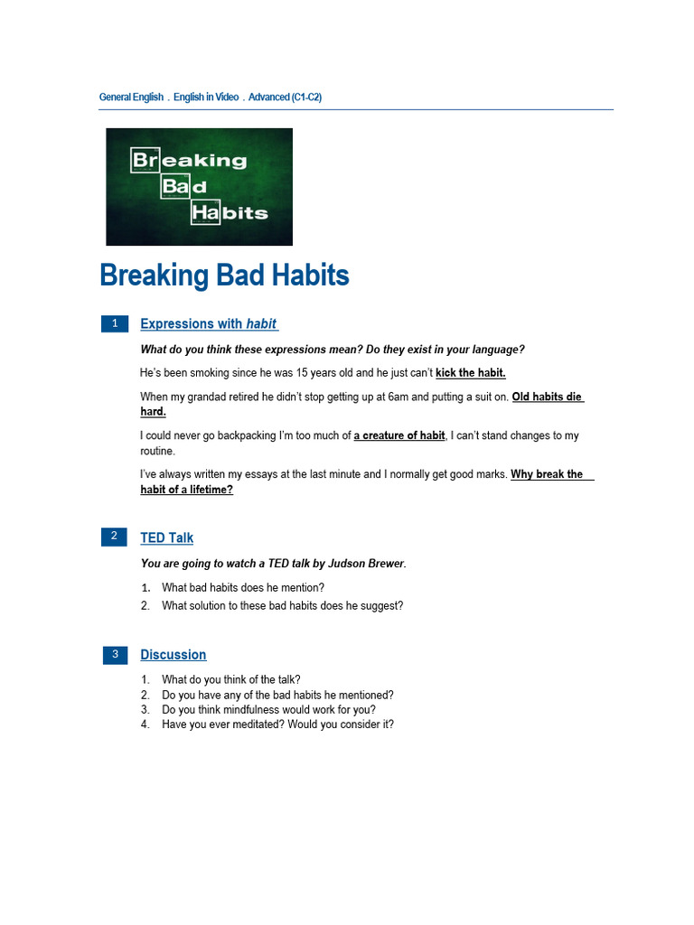 Breaking Bad Habits: Mindfulness Insights | PDF | Habits