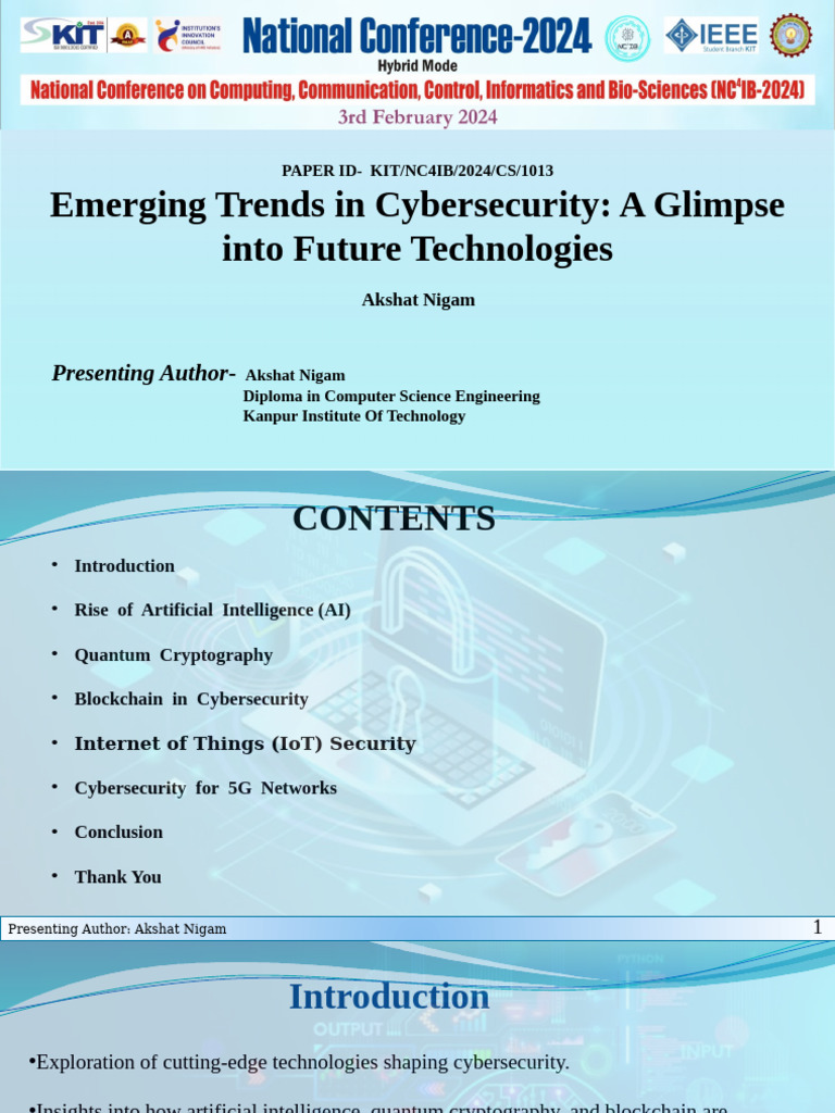 CS-Emerging Trends in Cybersecurity A Glimpse Into Future Technologies-1 | PDF | Security ...