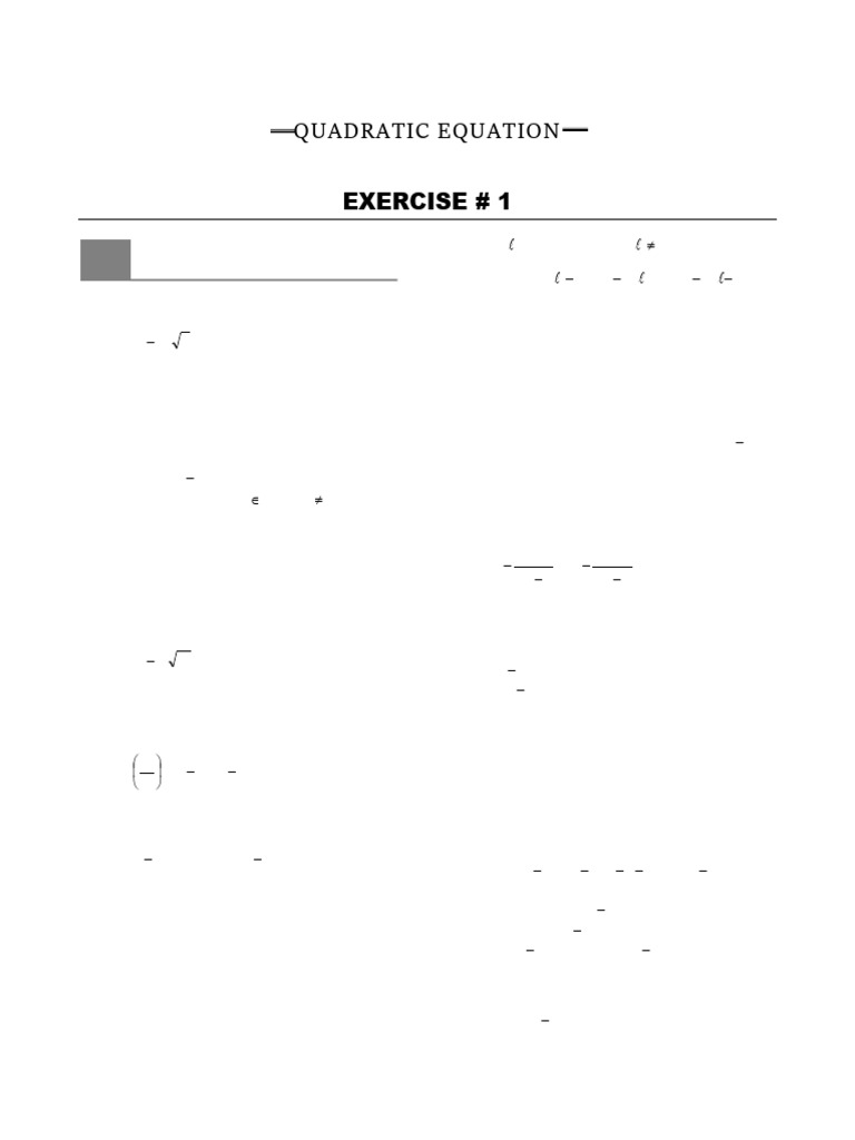 2.quadratic Equation | PDF | Arithmetic | Mathematical Relations