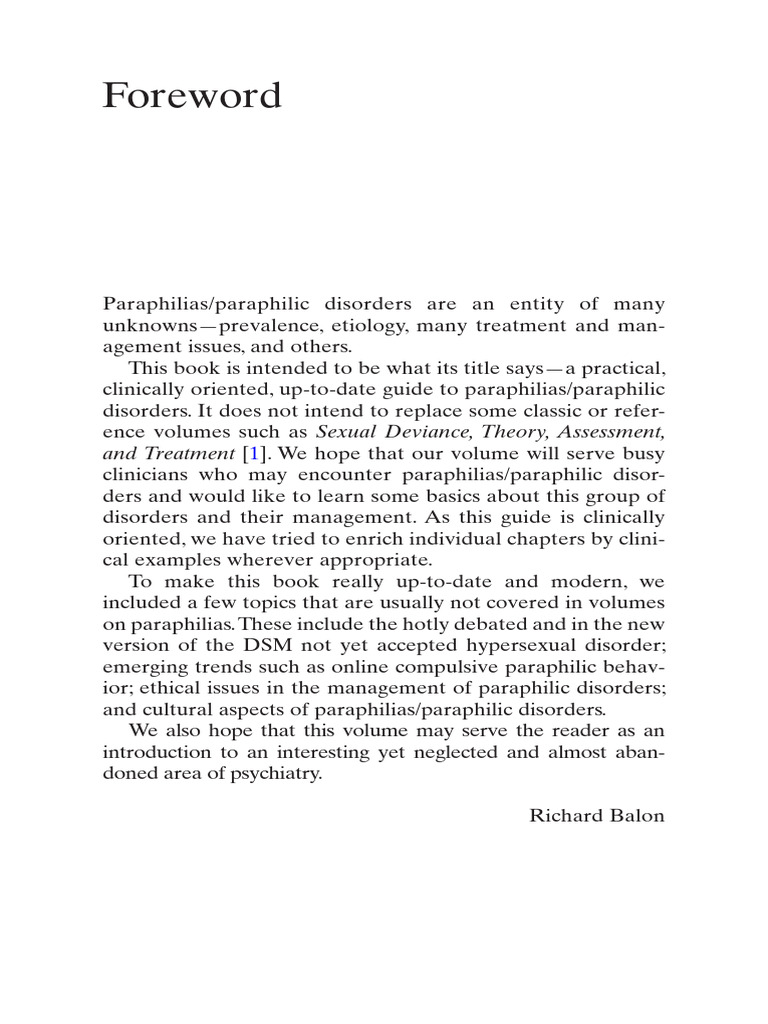 Practical Guide To Paraphilia and Paraphilic Disorders Extract) | PDF