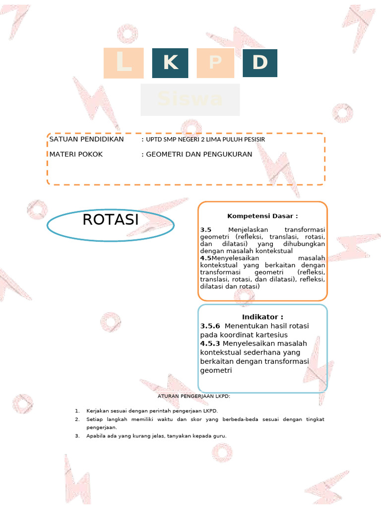 Rotasi LKPD | PDF