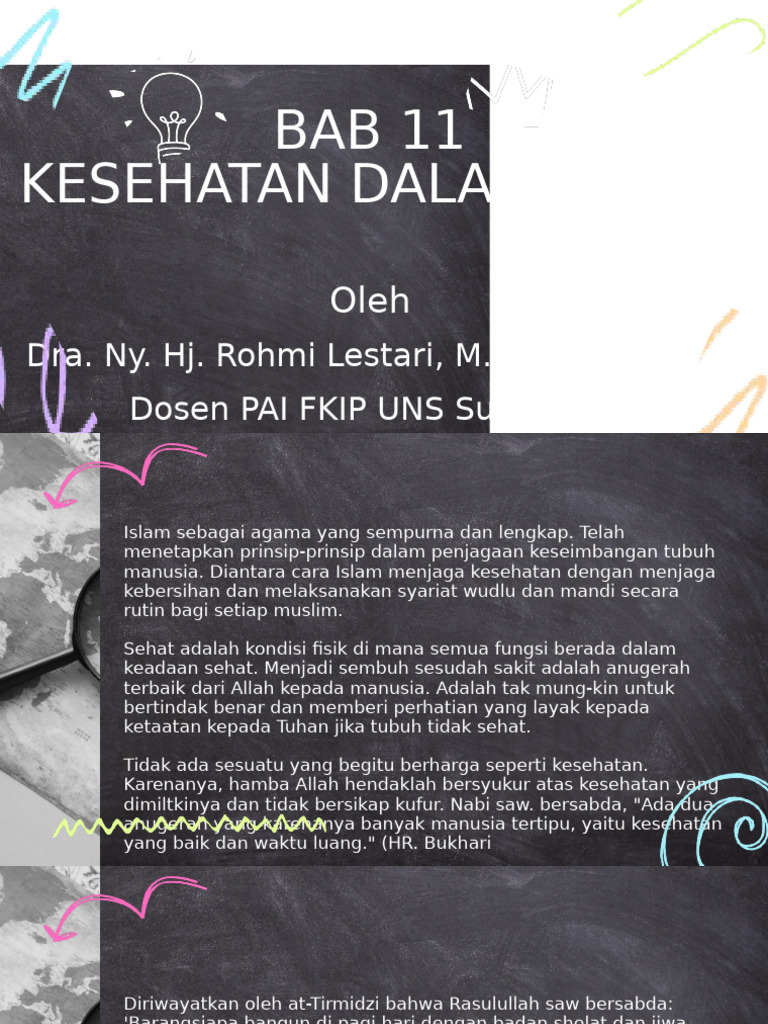Kesehatan Dalam Islam - 20231208 - Bu Hajjah Rohmi | PDF | Kesehatan Holistik