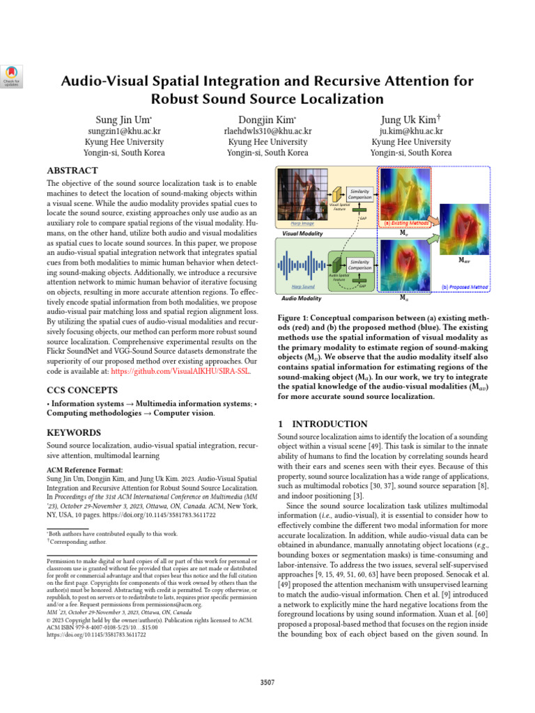 Audio-Visual Spatial Integration and Recursive Attention For Robust ...