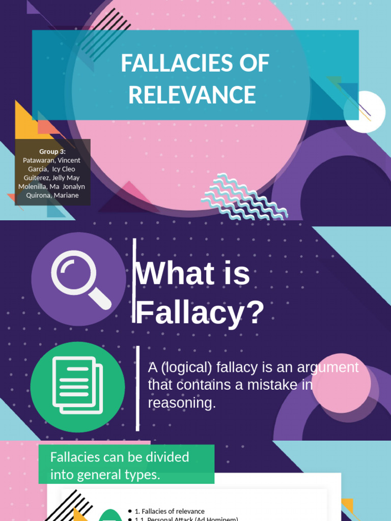 G3 Fallacies of Relevance | PDF | Fallacy | Argument