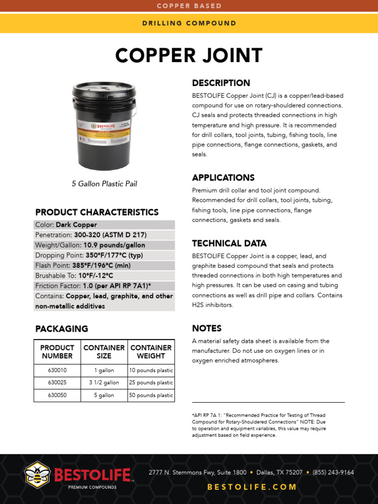 COPPER JOINT Specification Sheet 0 | PDF | Pipe (Fluid Conveyance ...