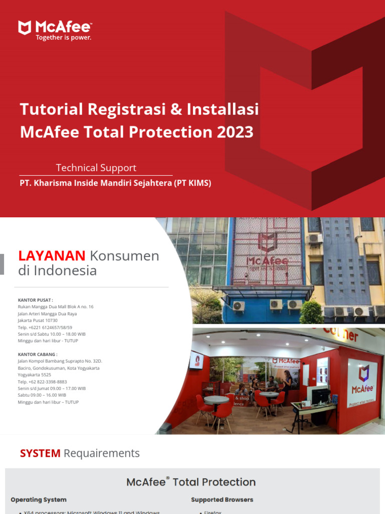Tutorial Installasi McAfee Total Protection 2023 | PDF