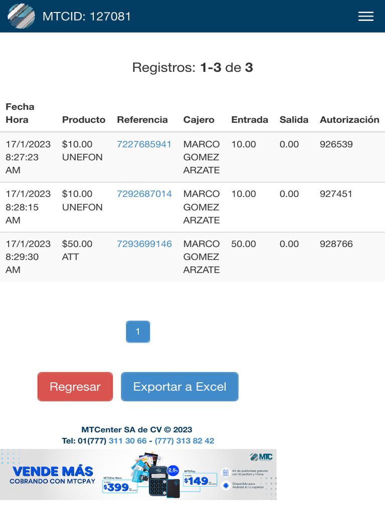 Registros de Ventas de UNEFON y ATT | PDF