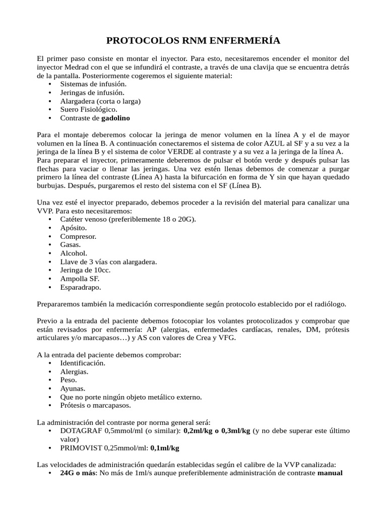Protocolo RNM | PDF | Especialidades Medicas | Medicina CLINICA