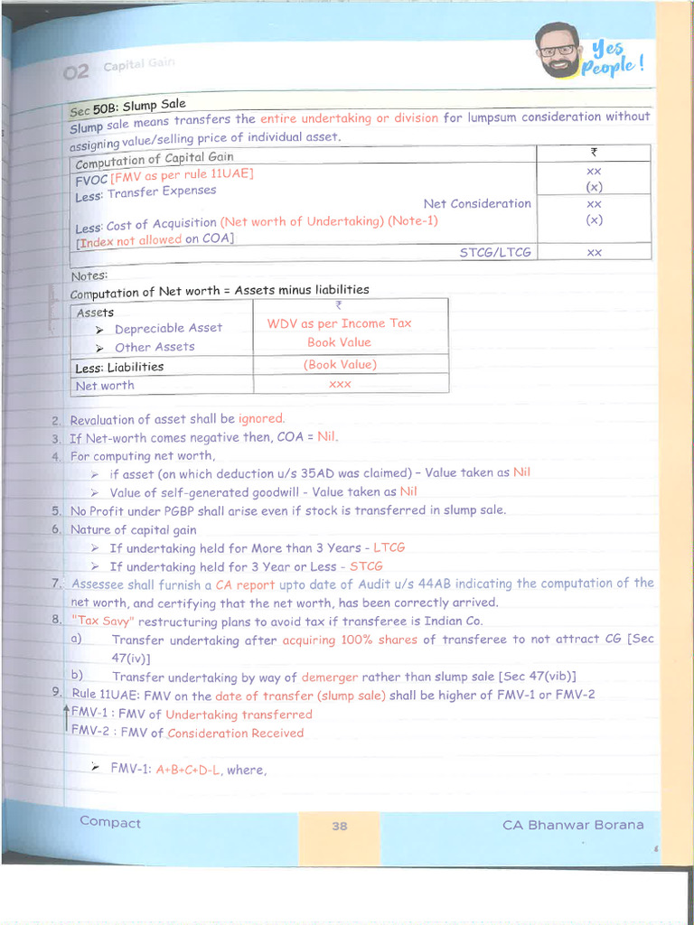 BB Sir - Compact Nov 24 (CAF) - 45 | PDF | Book Value | Capital Gains Tax