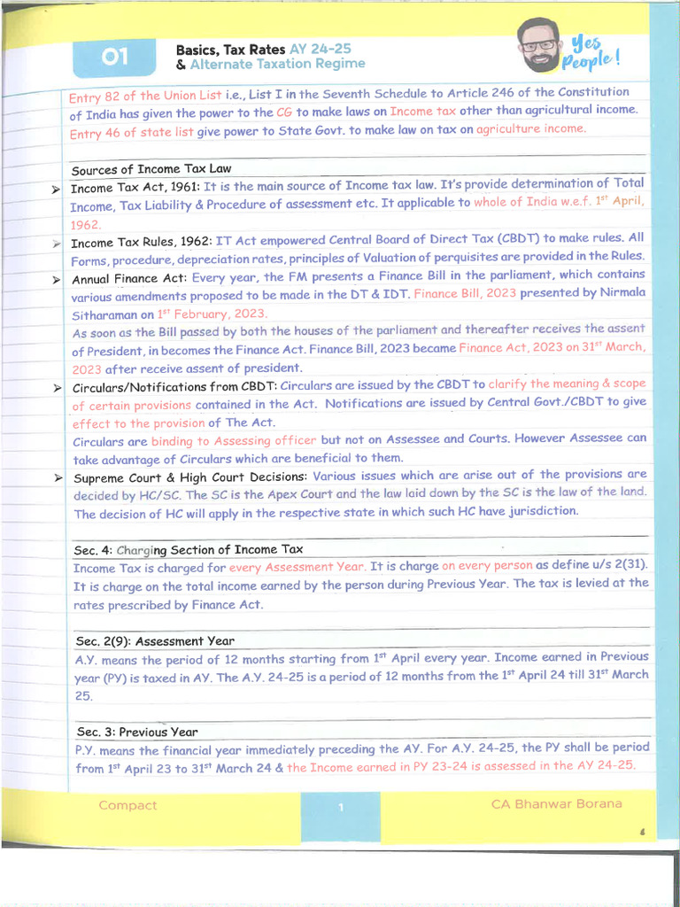 BB Sir - Compact Nov 24 (CAF) - 7 | PDF | Taxes | Income Tax