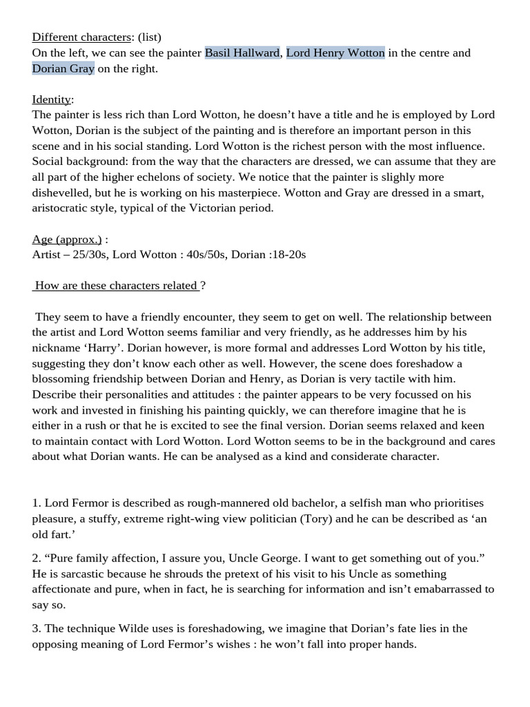 The Picture of Dorian Gray | PDF | The Picture Of Dorian Gray
