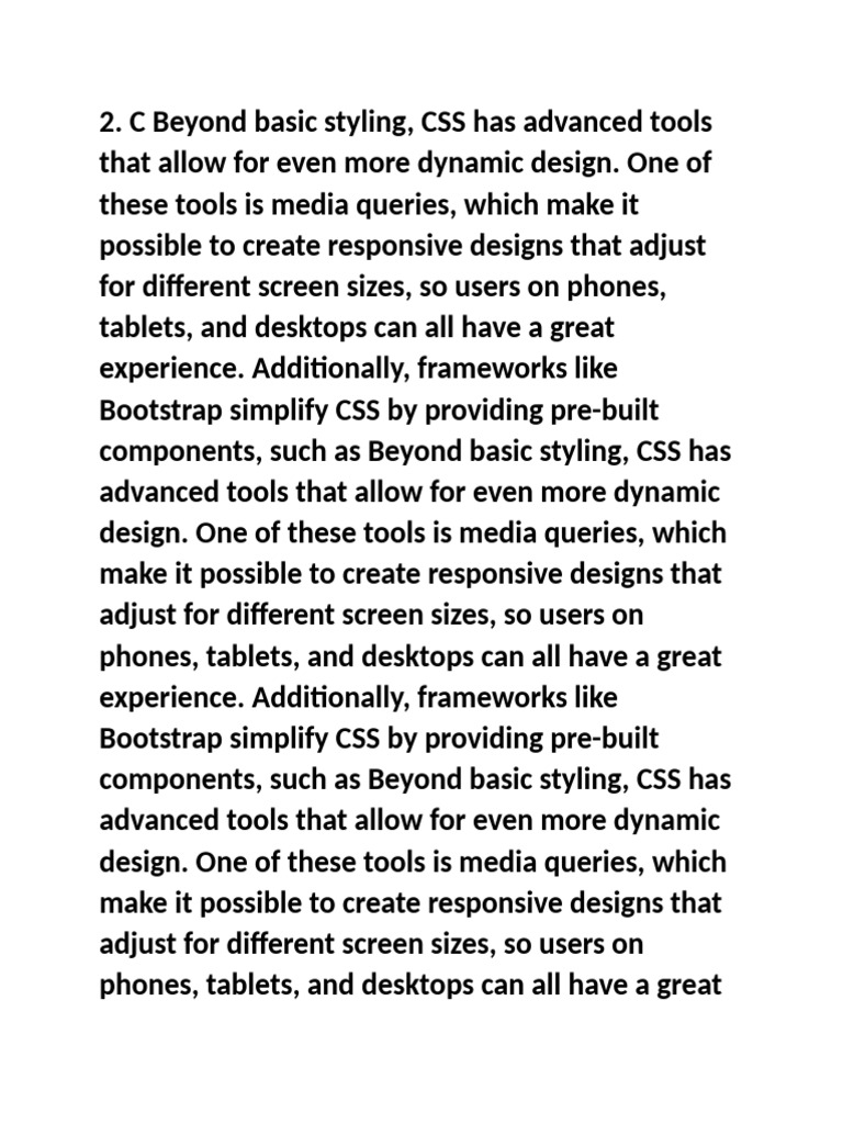 Cascading Stylesheet | PDF | Bootstrap (Front End Framework) | Responsive Web Design