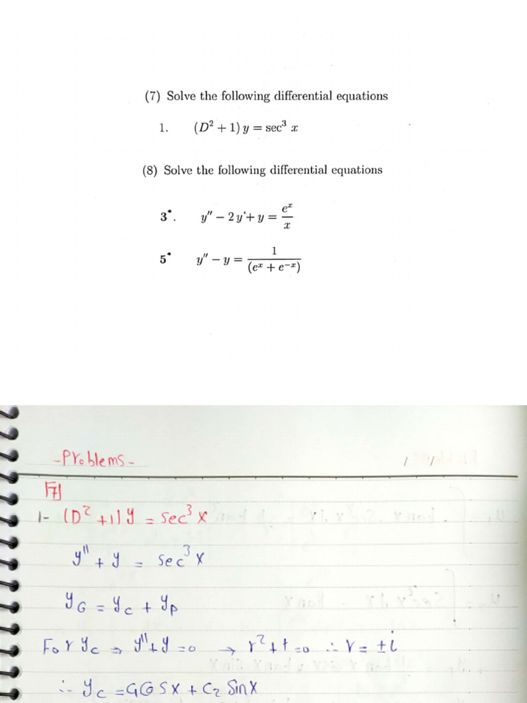 Problems Diff Lec 4,5 | PDF