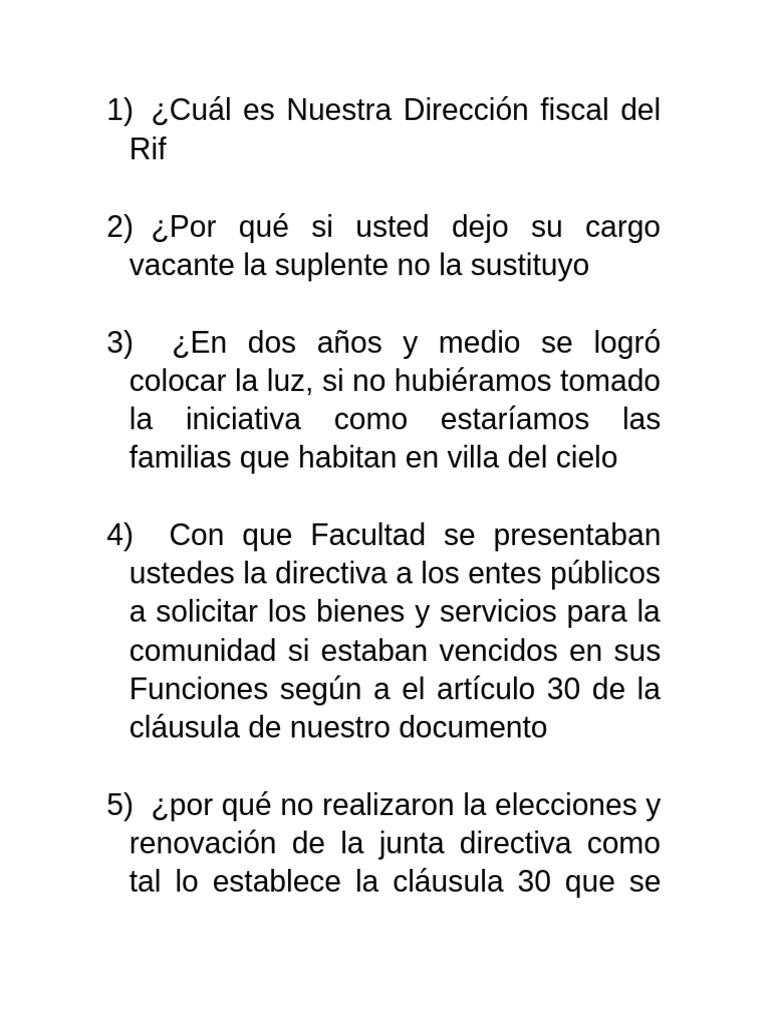 Cuál Es Nuestra Dirección Fiscal Del Rif | PDF