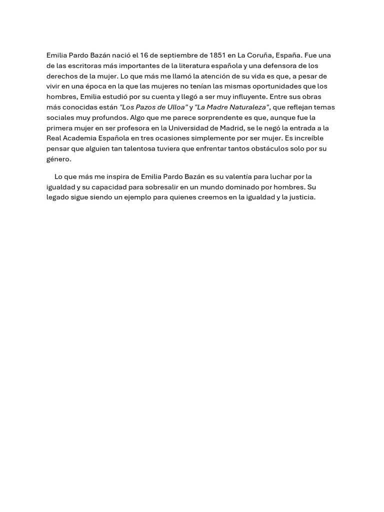 Emilia Pardo Bazan | PDF