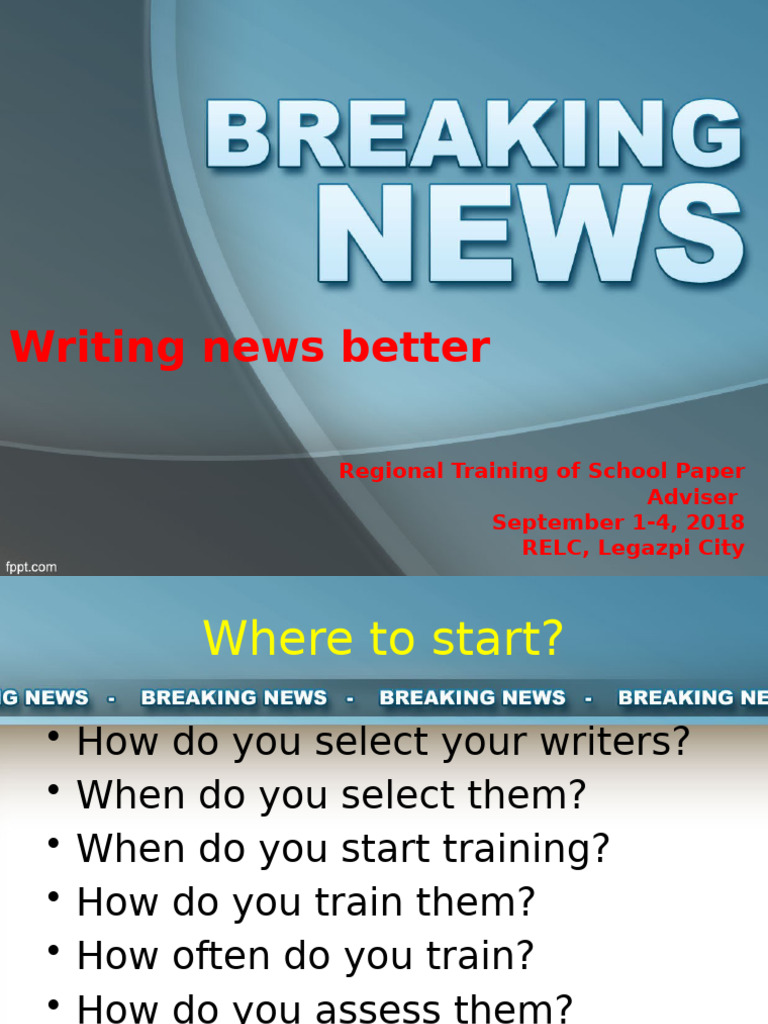 Effective News Writing Techniques | PDF