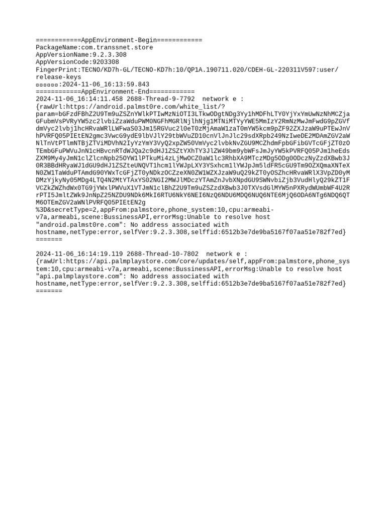 App Developers Debugging Logs | PDF