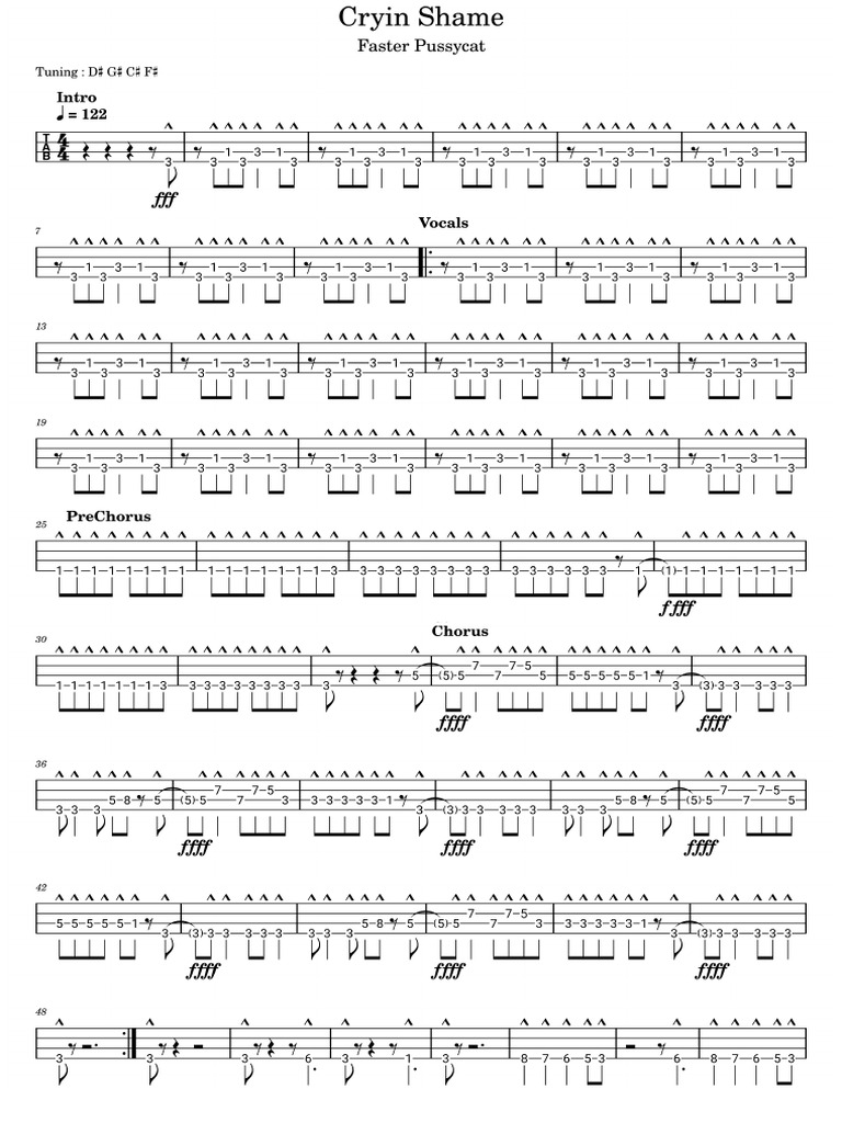 crying shame bass | PDF