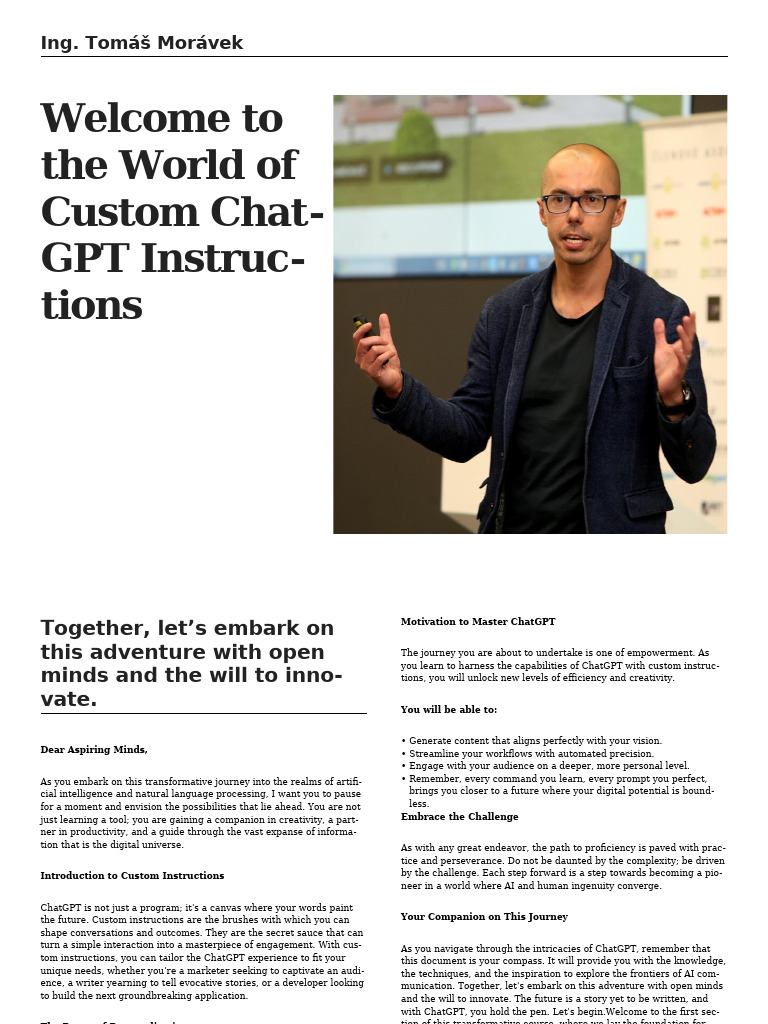 ChatGPT Custom Instructions | PDF | Storytelling | Cognition